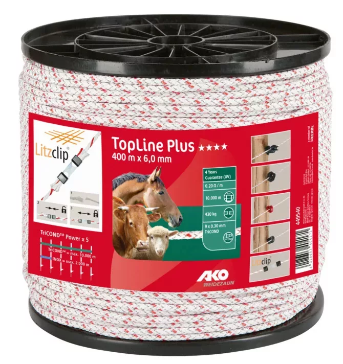 TopLine Plus fonott vezeték - 5,5 mm, 400 m, fehér/piros, 9x0,28 mm ...