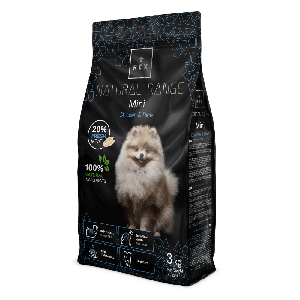 Rex Natural Range Mini – Chicken & Rice csirkés rizses kutya