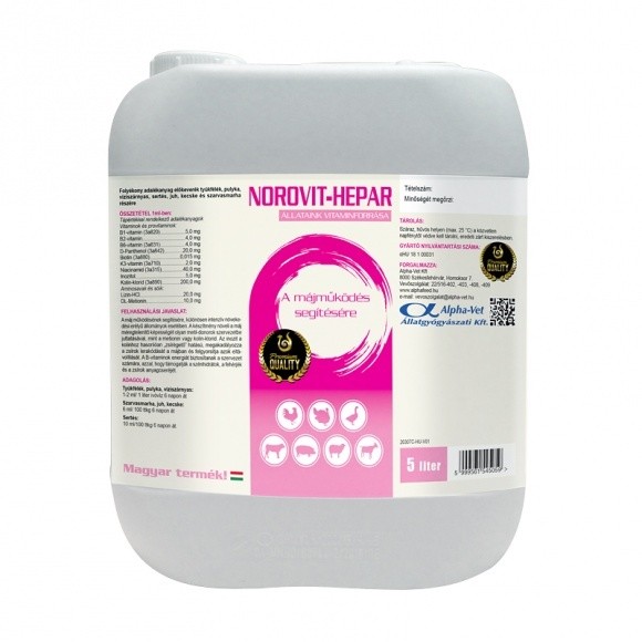 Norovit-Hepar 5l májműködés támogatására antibiotikumok, a s